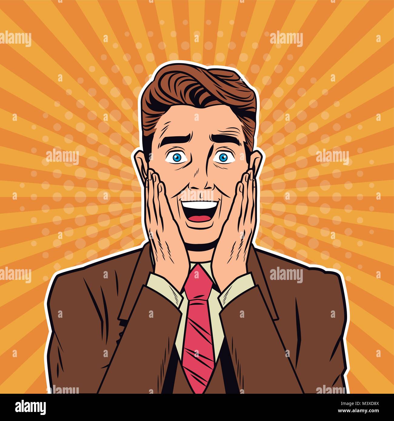 Surprised corporate man Stock Vector Images - Alamy