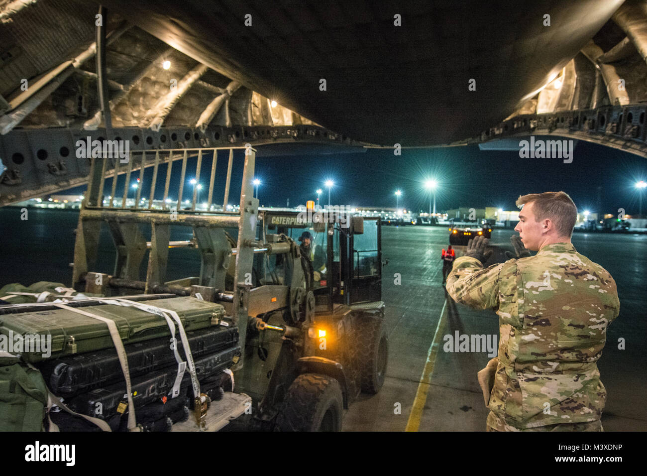 U.S. Air Force Senior Airman Connor Shoemaker, a loadmaster assigned to ...