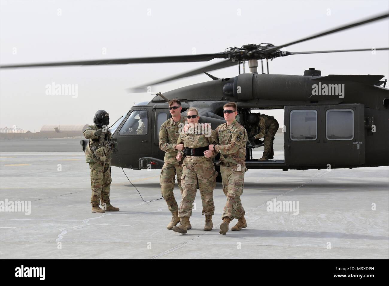 180126-A-RW053-063 CAMP ARIFJAN, Kuwait –Spc. Cody Scriven and Spc ...