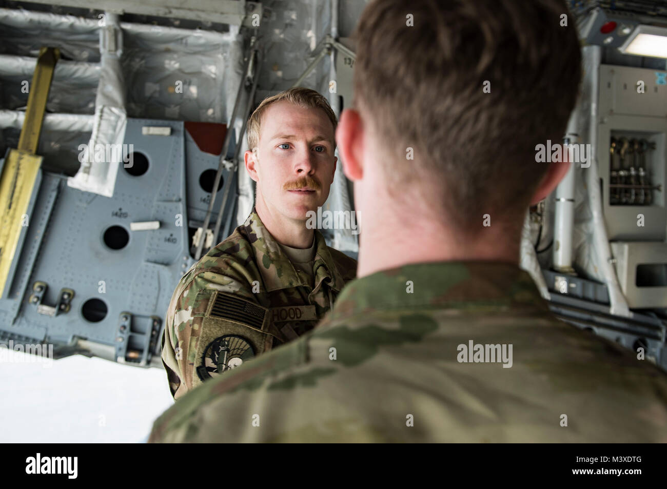 U.S. Air Force C-17 Globemaster III loadmasters, assigned to the 816th ...