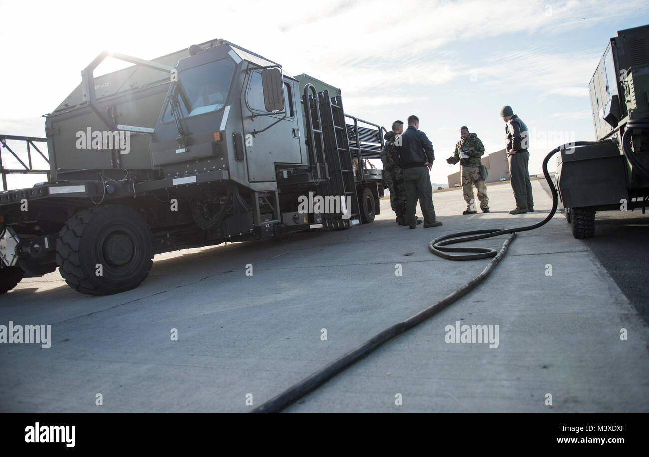 Staff Sgt. Jonathan Rogers, 93rd Air Refueling Squadron boom operator, conducts a briefing ...