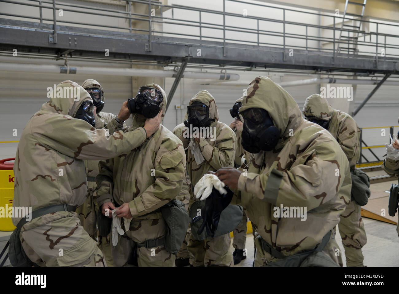Col. Ethan Griffin, 436th Airlift Wing commander, (far left) performs a ...