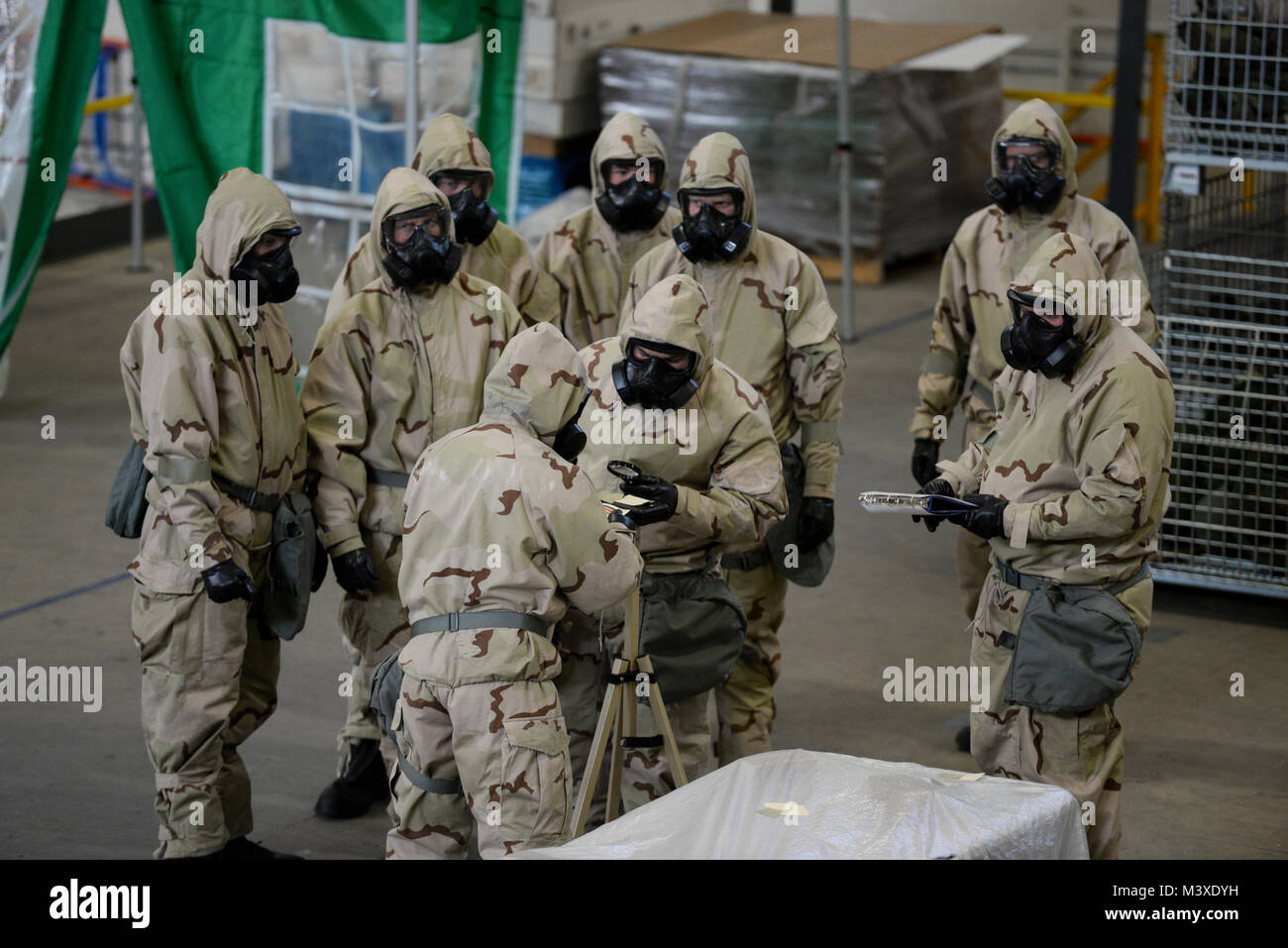 Team Dover Airmen inspect M8 chemical detection paper for recorded ...