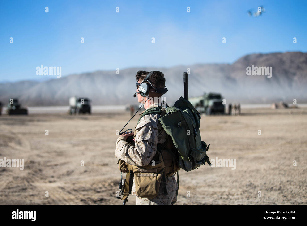 A Marine with Marine Medium Tiltrotor Squadron 163 (Reinforced ...