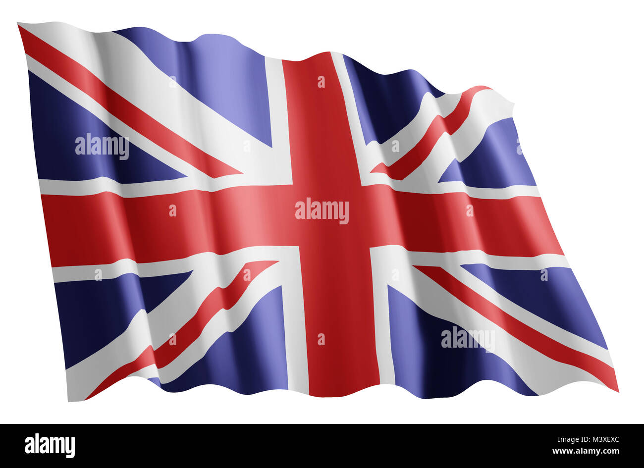 Waving flag of the United Kingdom Stock Photo - Alamy