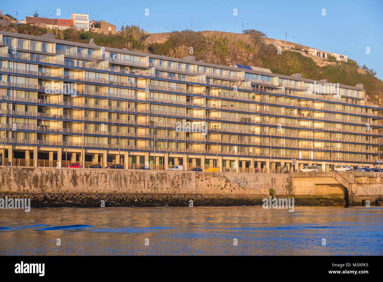 Residential building on the Douro River bank in Lordelo do Ouro ...