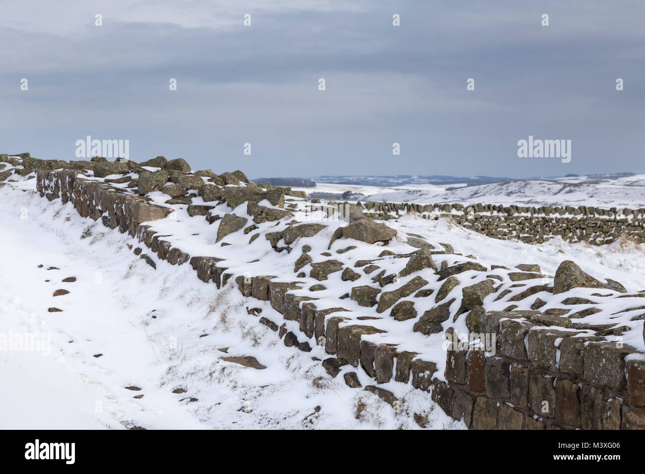 Snow on remains wall hi-res stock photography and images - Alamy