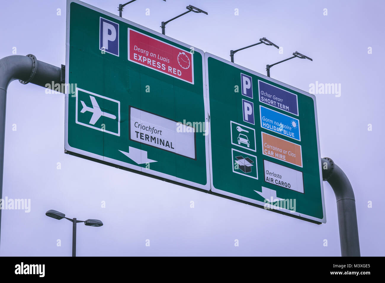 February 10th, 2018, Cork, Ireland - Cork International Airport: road ...
