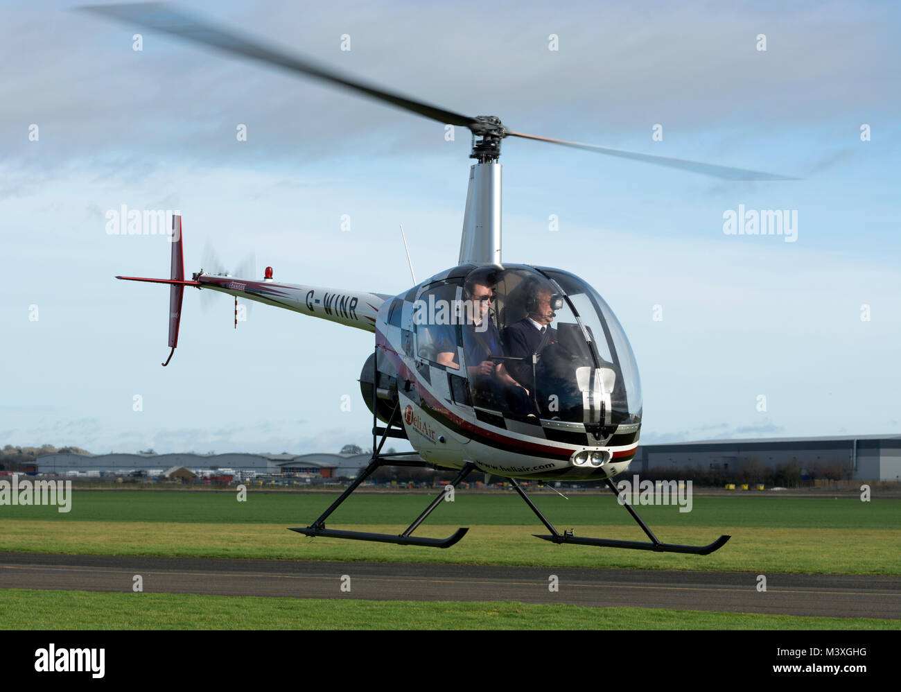 Robinson R22 Beta II helicopter at Wellesbourne Airfield, Warwickshire ...