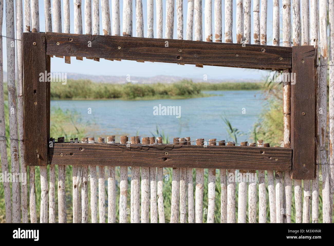 Beautiful countryside image in rustic wooden frame Stock Photo - Alamy