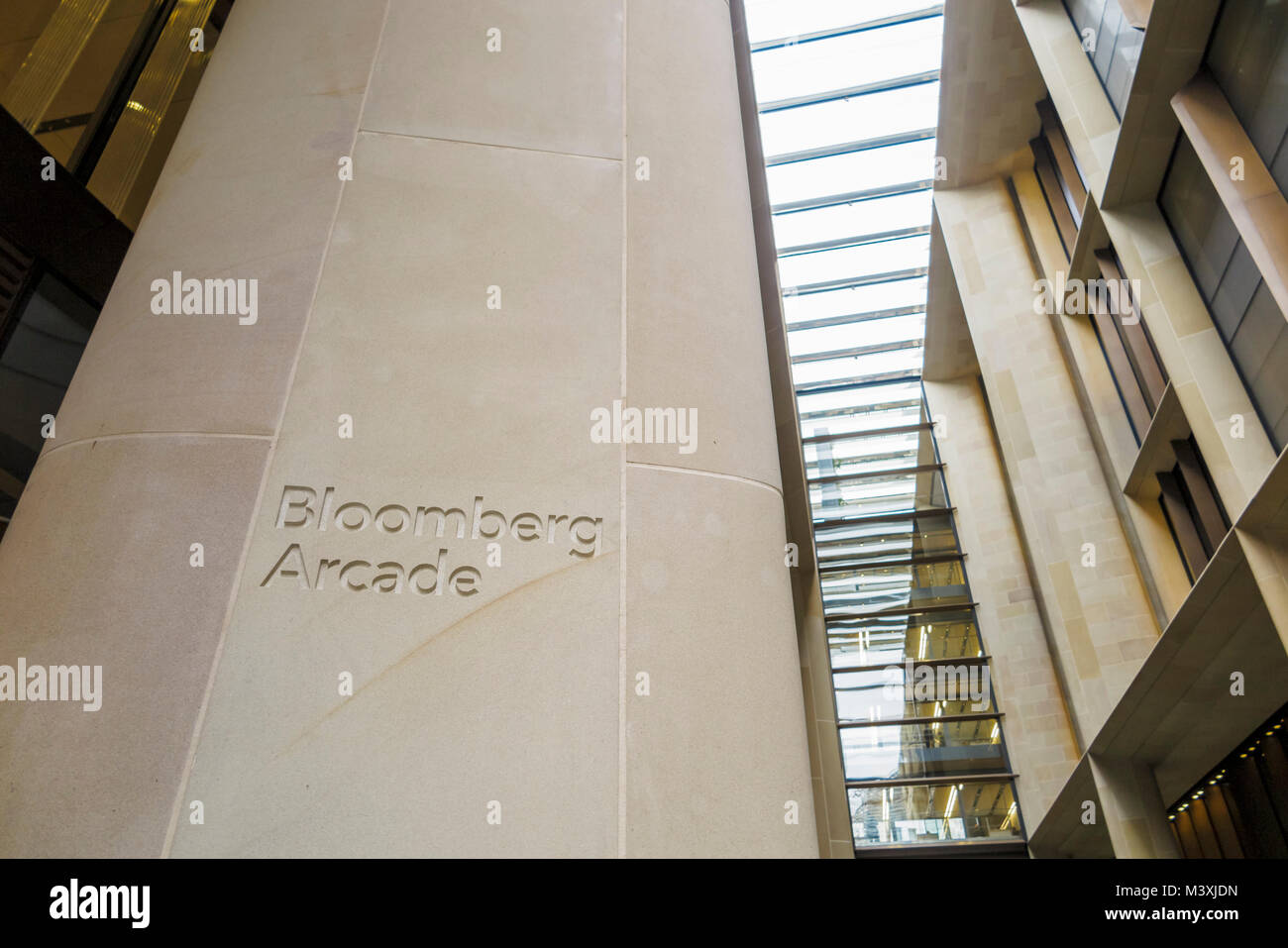 Bloomberg Arcade through the Bloomberg London Building, Bloomberg's new ...