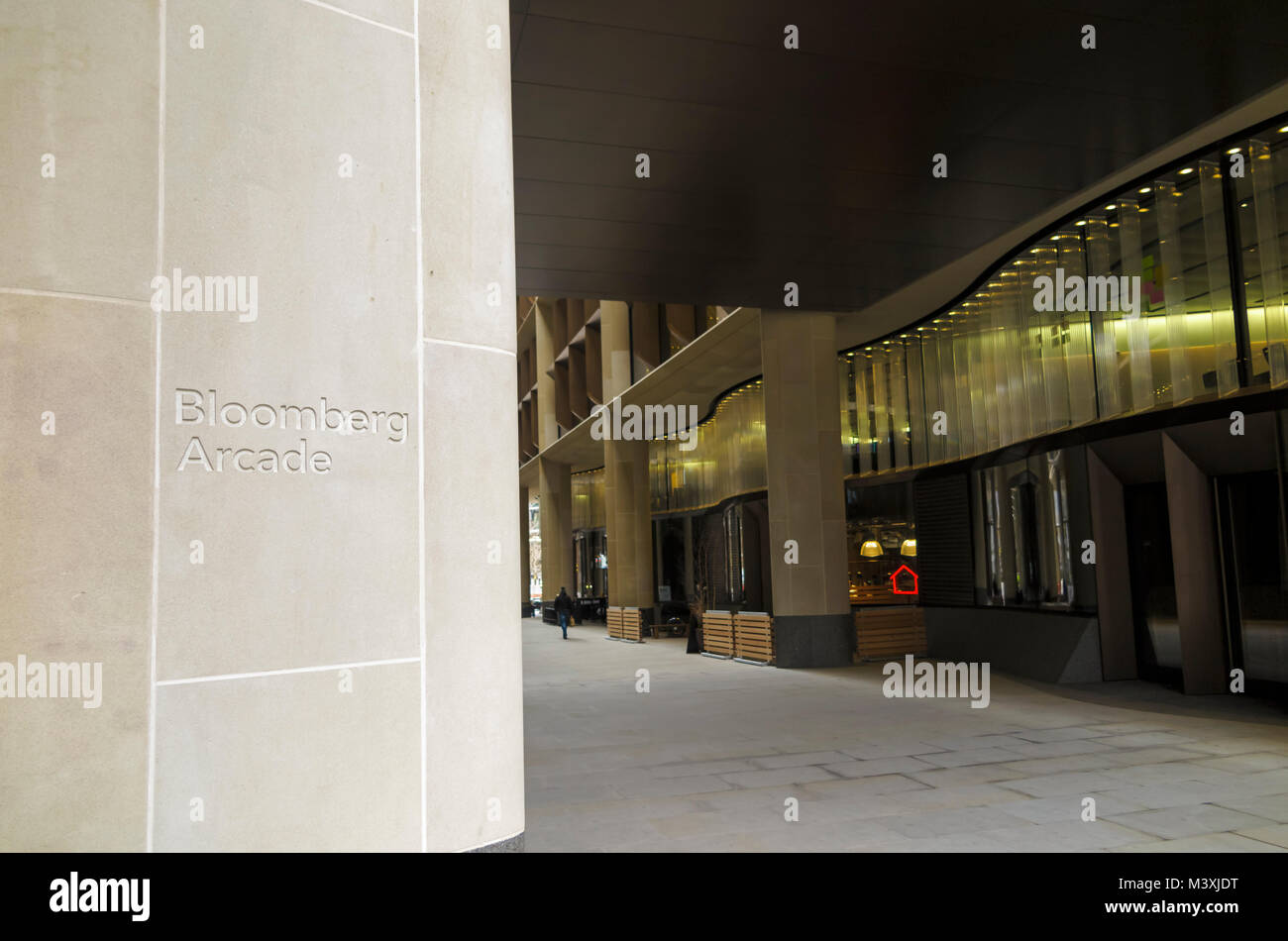 Bloomberg Arcade through the Bloomberg London Building, Bloomberg's new ...
