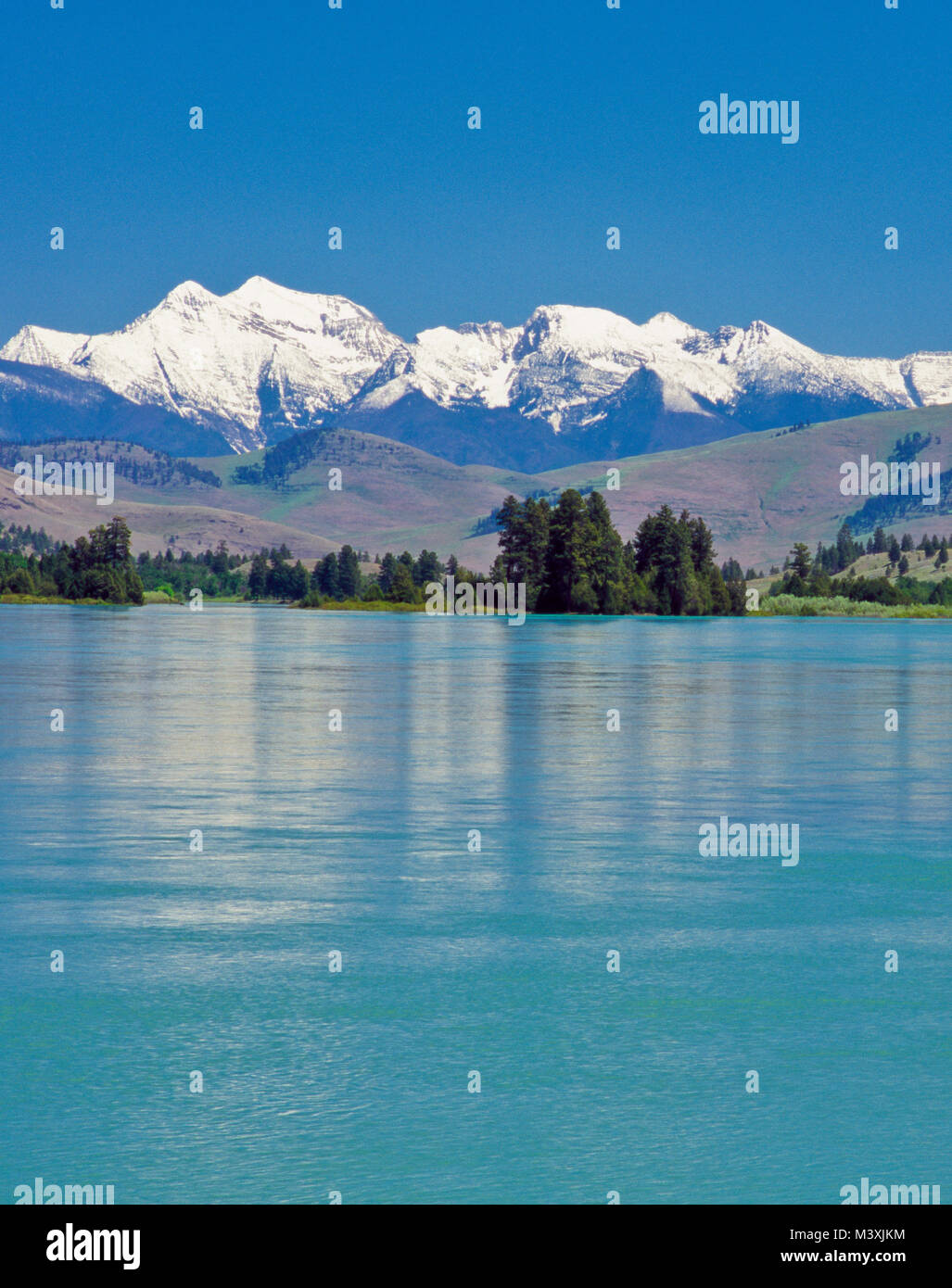 flathead river below the mission mountains and national bison range ...