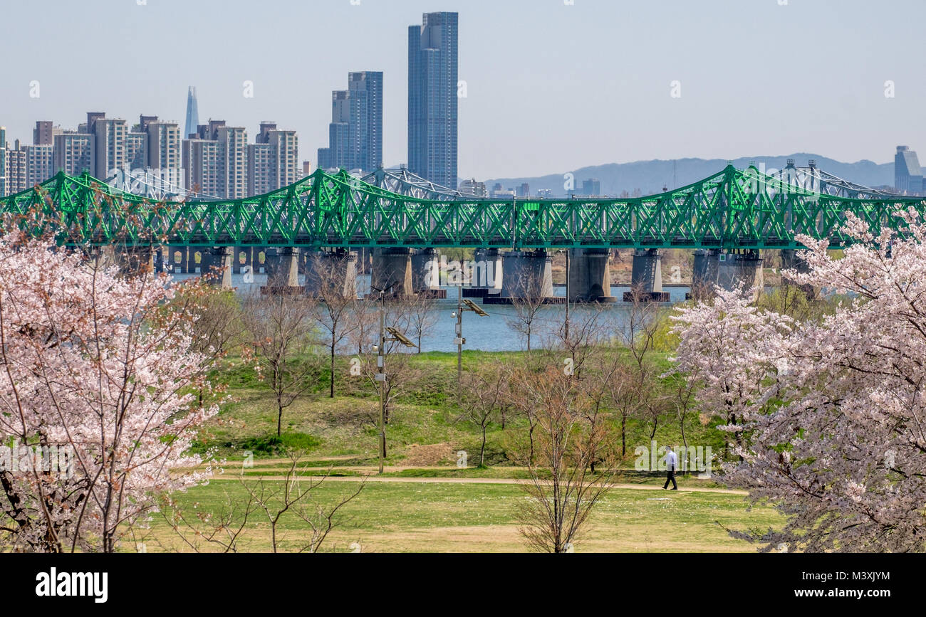 Seoul South Korea riverfront and skyline Stock Photo - Alamy
