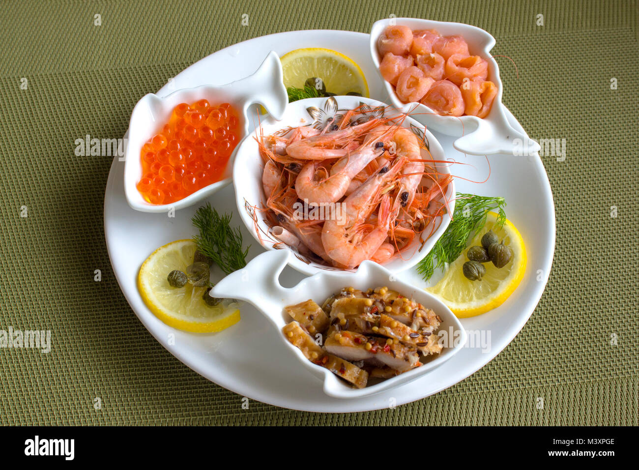 A plate of seafood Stock Photo - Alamy