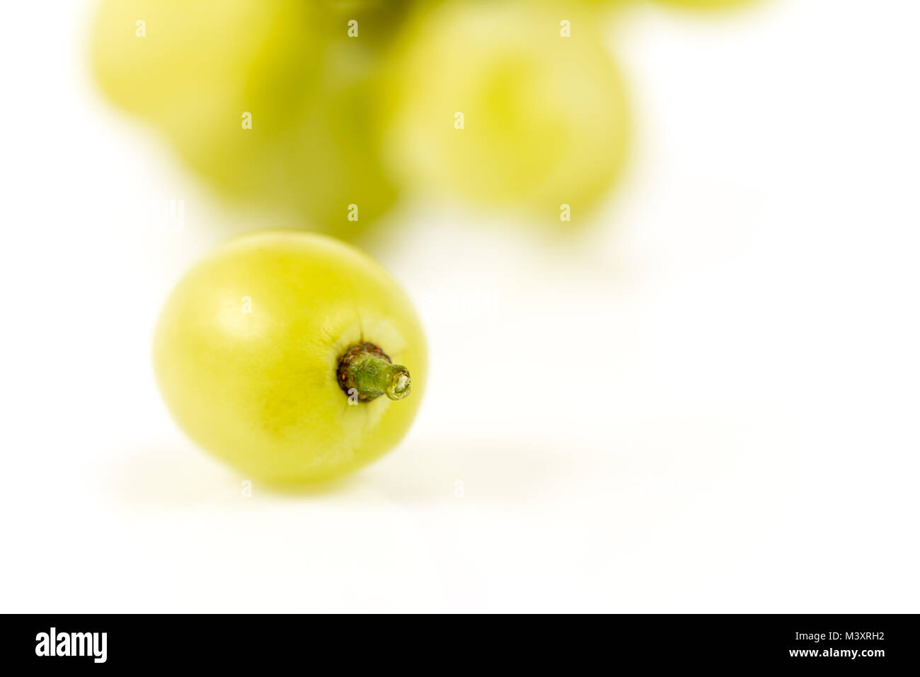Fresh green grapes isolated on white background Stock Photo - Alamy