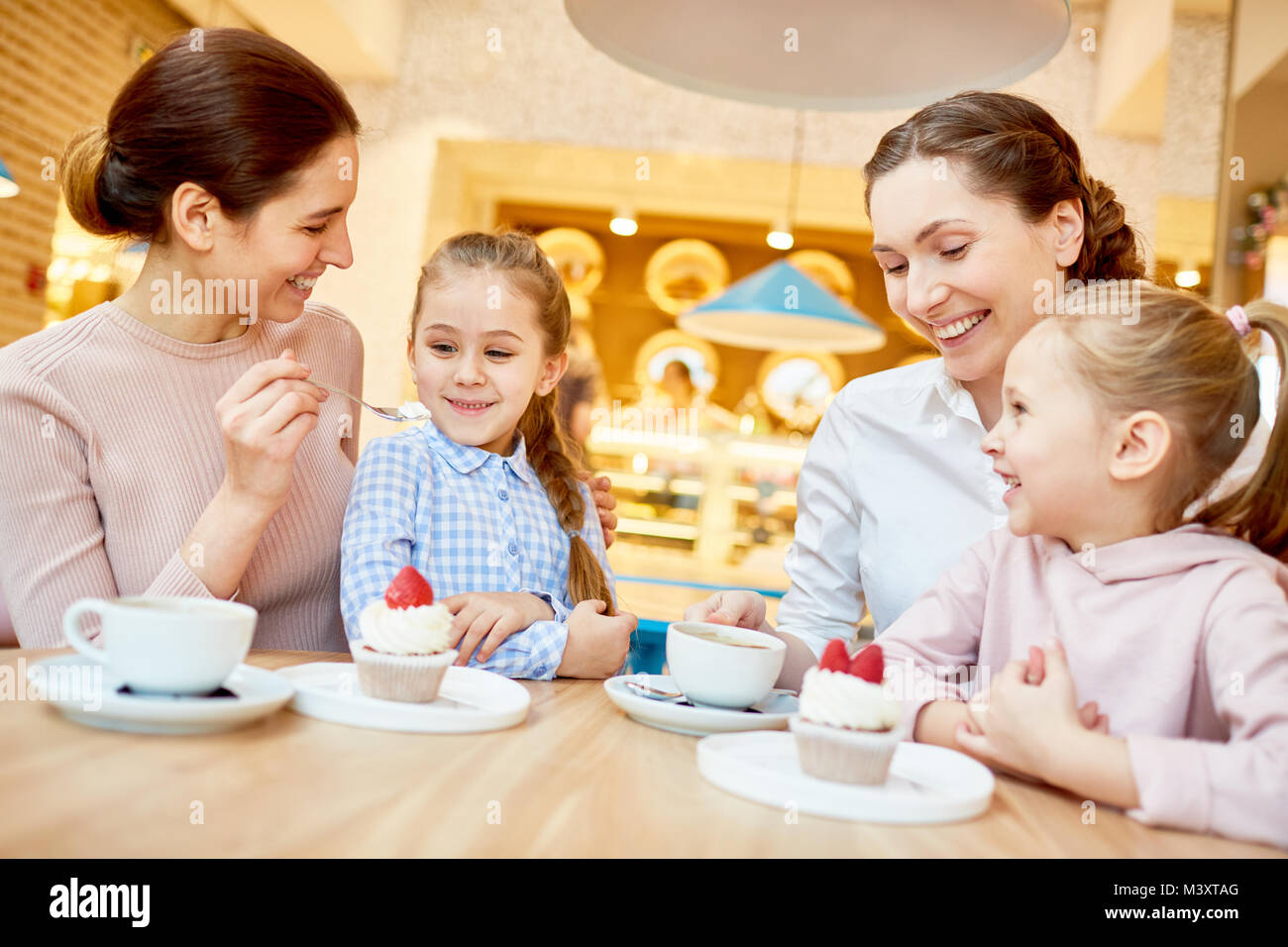 Nice time in cafe Stock Photo - Alamy
