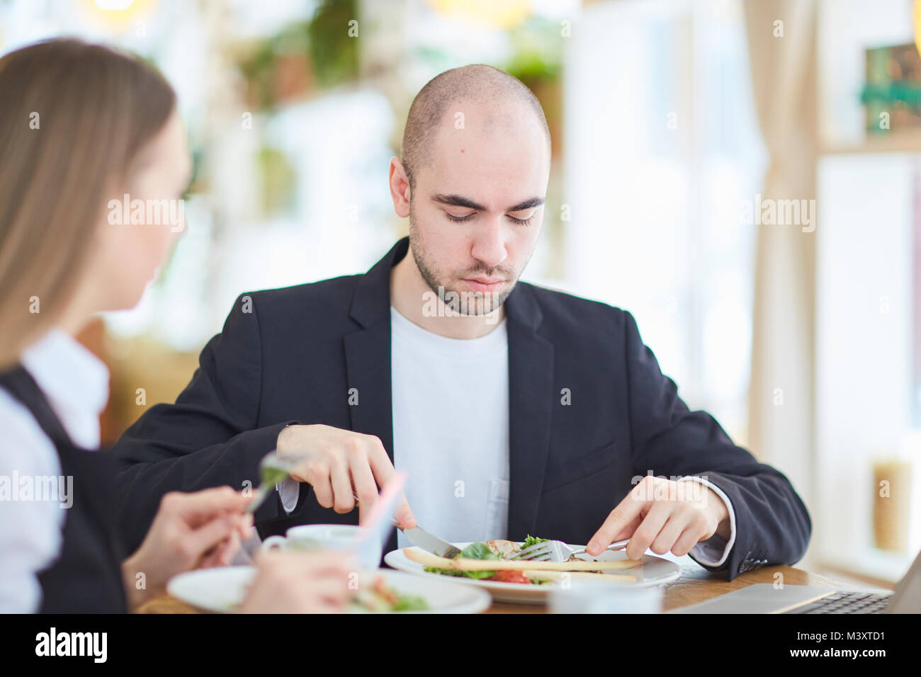 Lunch of colleagues Stock Photo - Alamy