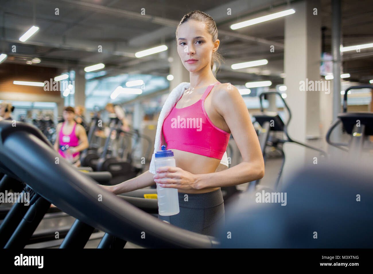 Refreshment between workouts Stock Photo - Alamy
