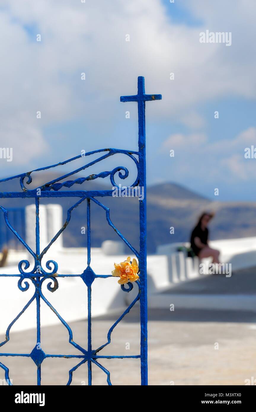 Santorini gate hi-res stock photography and images - Alamy