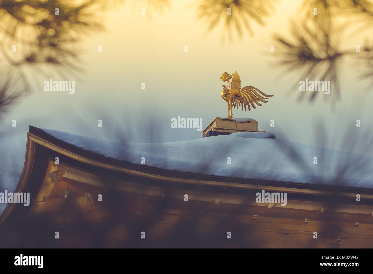 Golden temple snow hi-res stock photography and images - Alamy