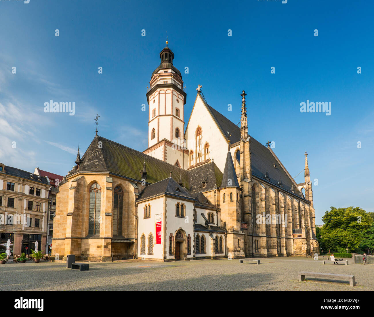 Thomaskirche (St Thomas Church) at Thomaskirchhof in Leipzig, Saxony ...