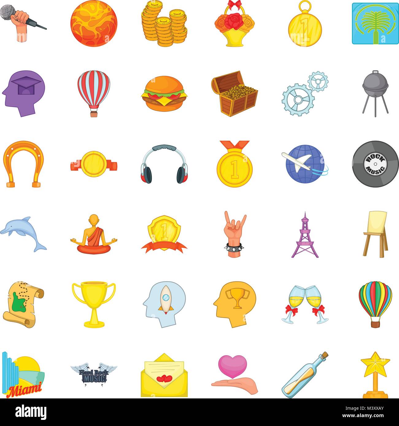 Perception icons set, cartoon style Stock Vector Image & Art - Alamy