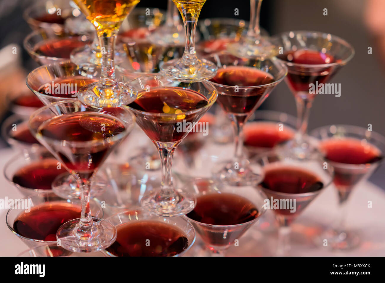 Champagne Pyramid Glasses High Resolution Stock Photography and Images ...