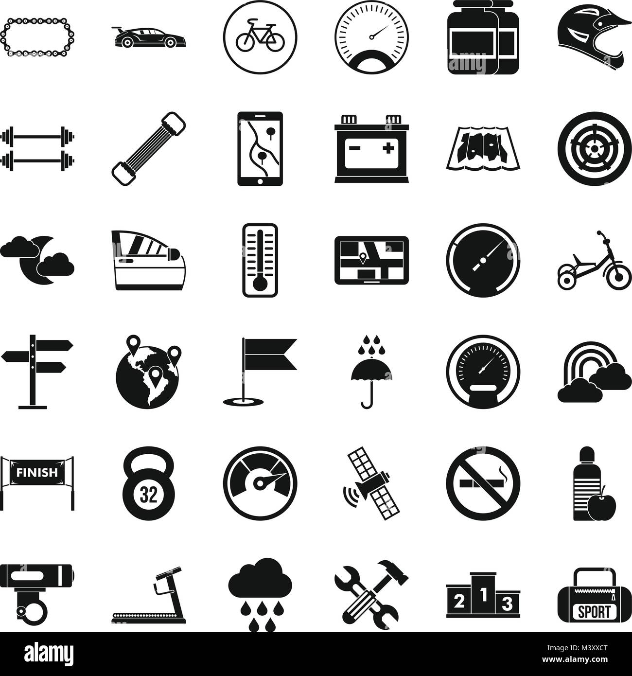 Motor icons set, simple style Stock Vector Image & Art - Alamy