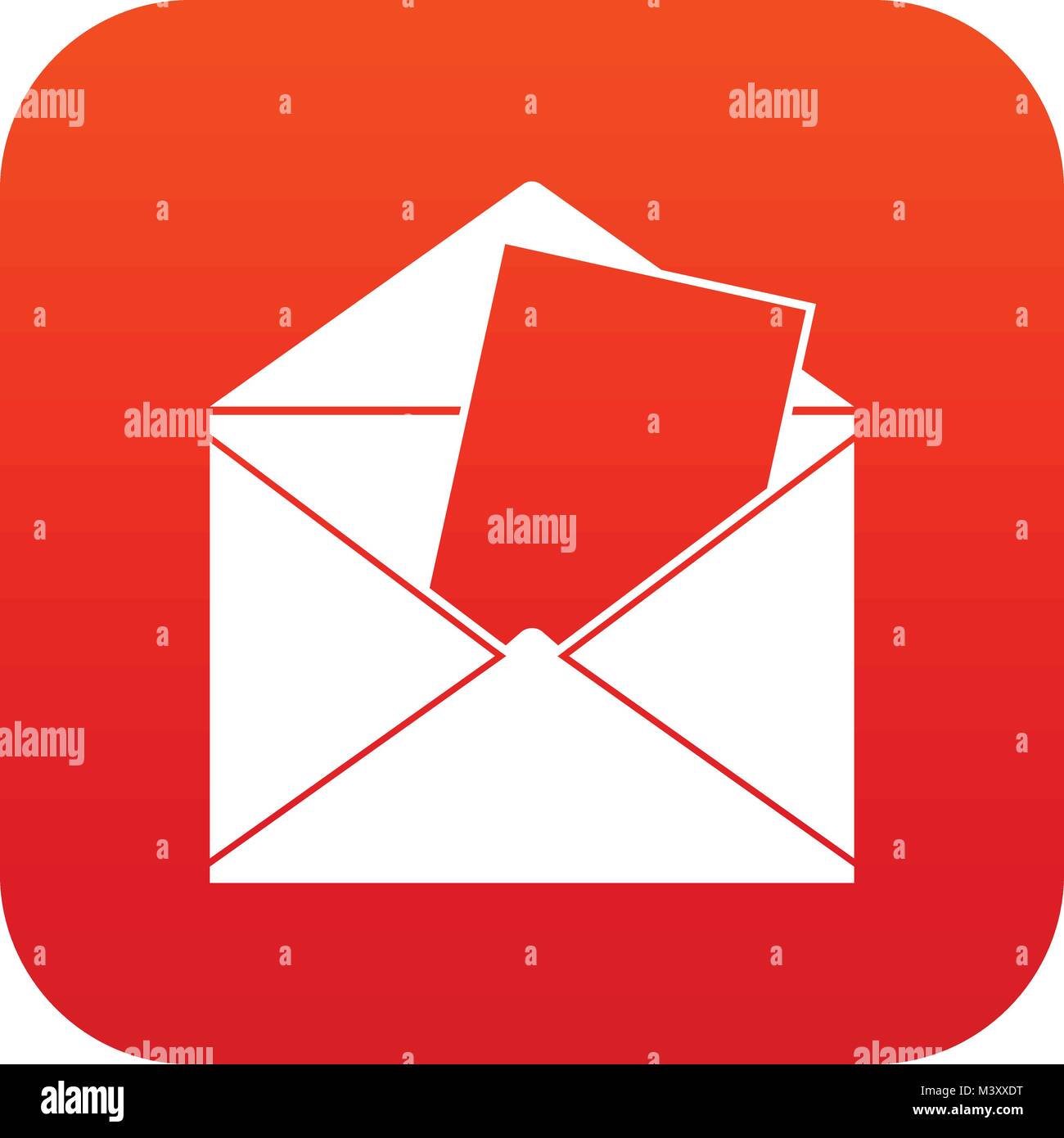 Envelope icon digital red Stock Vector Image & Art - Alamy