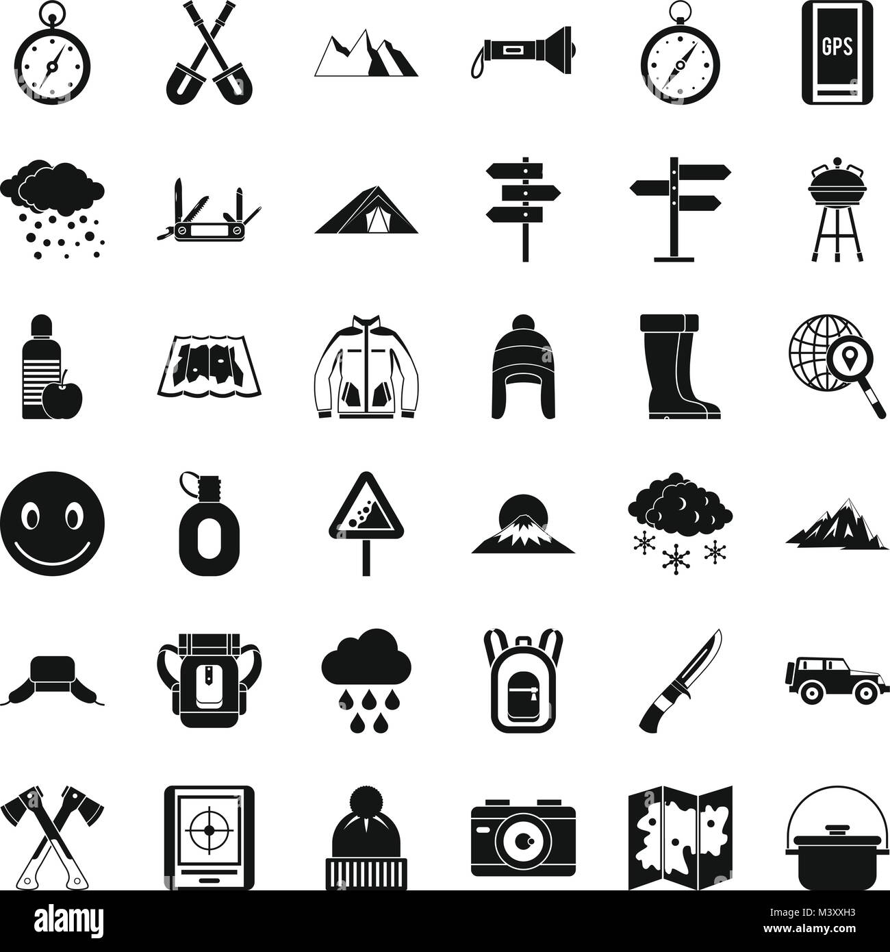 Climbing icons set, simple style Stock Vector Image & Art - Alamy
