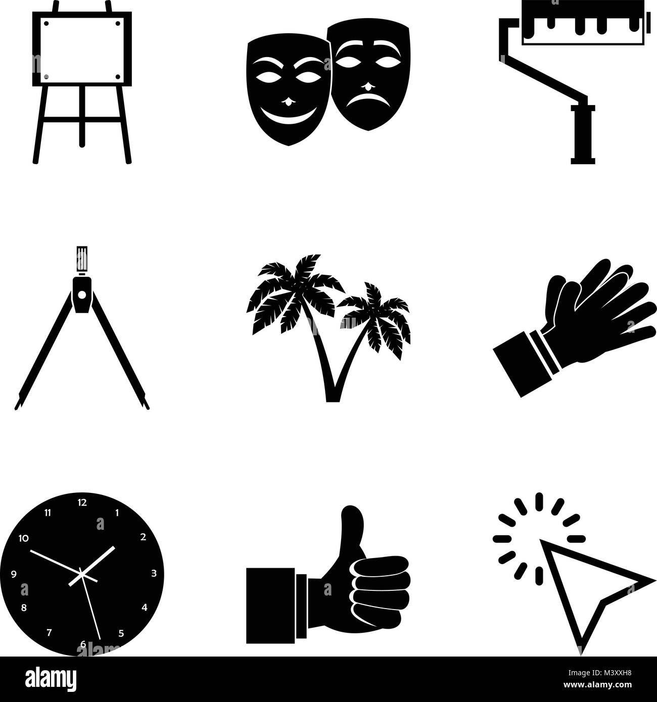 Portray icons set, simple style Stock Vector Image & Art - Alamy