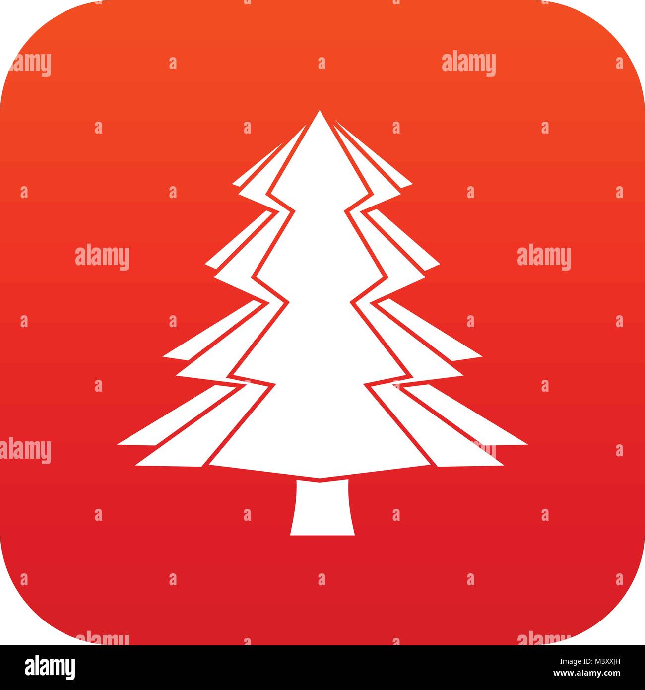 Fir tree icon digital red Stock Vector Image & Art - Alamy