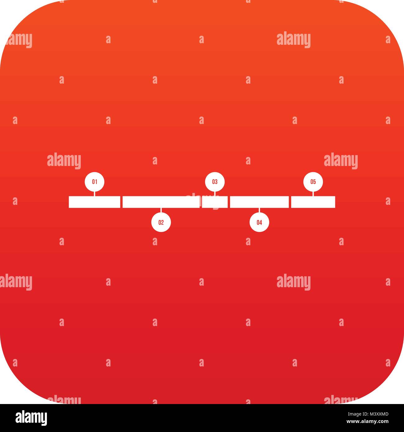 Timeline infographic icon digital red Stock Vector Image & Art - Alamy
