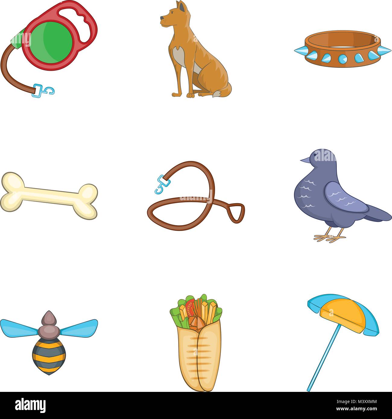 Green belt icons set, cartoon style Stock Vector Image & Art - Alamy