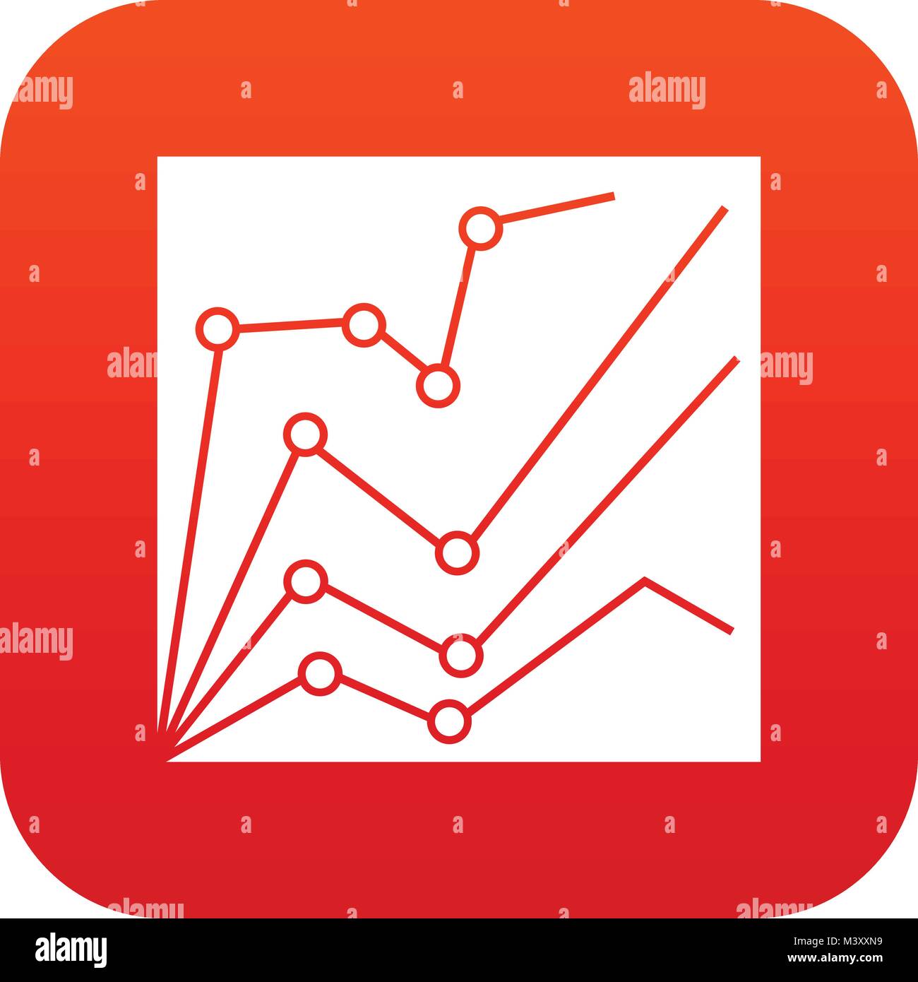 Financial statistics icon digital red Stock Vector Image & Art - Alamy