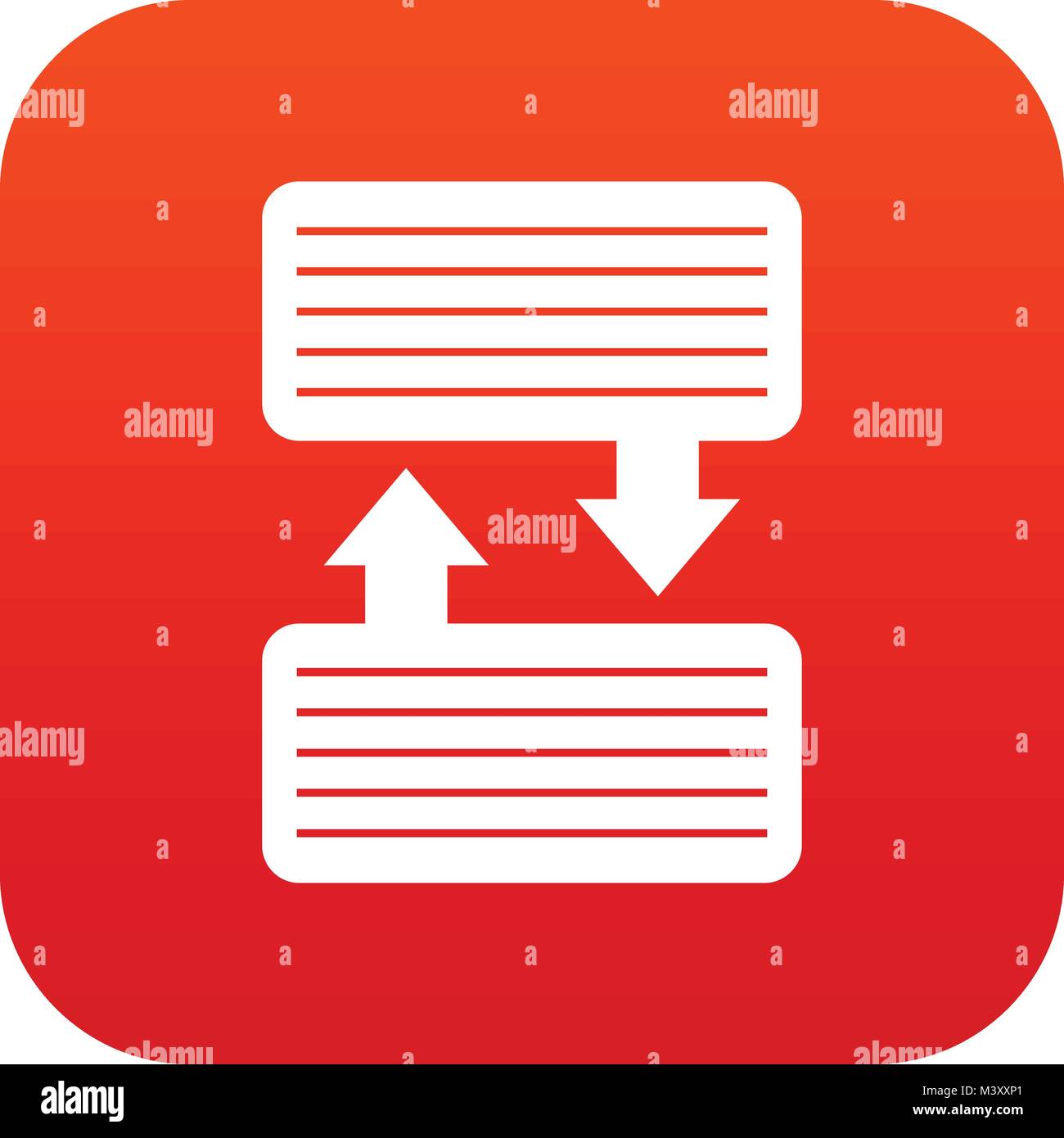 Infographic blocks with arrows icon digital red Stock Vector Image ...