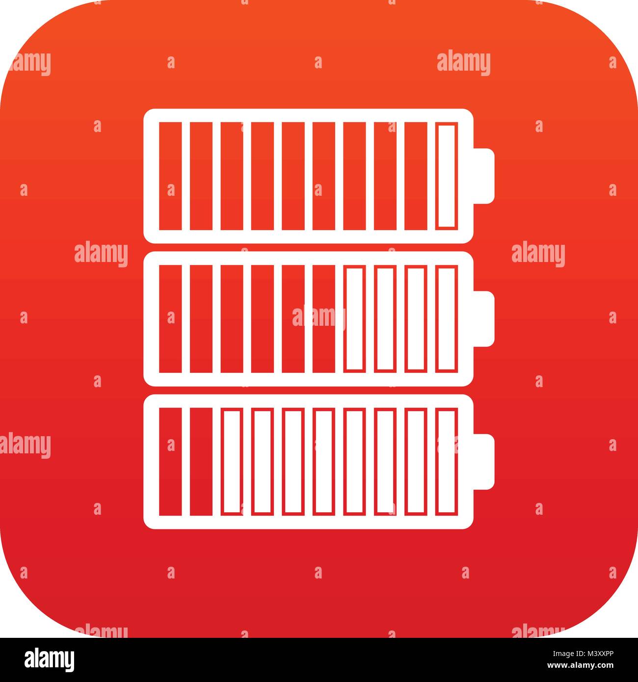 Battery indicators icon digital red Stock Vector Image & Art - Alamy