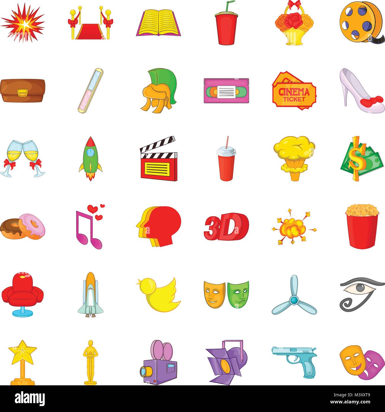 Film production icons set, cartoon style Stock Vector Image & Art - Alamy