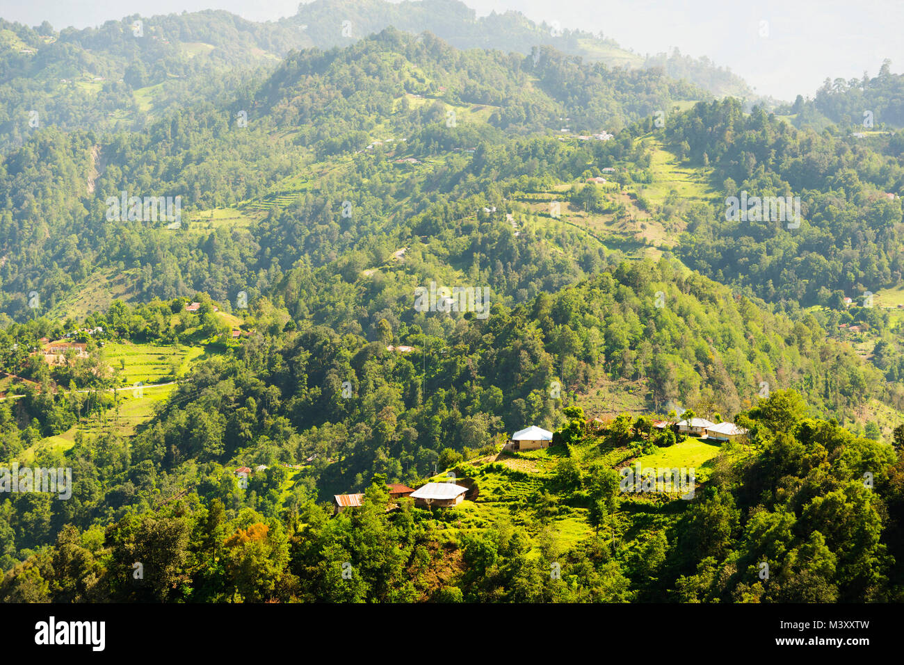 Landscape of rural village in the highlands of Guatemala Stock Photo ...