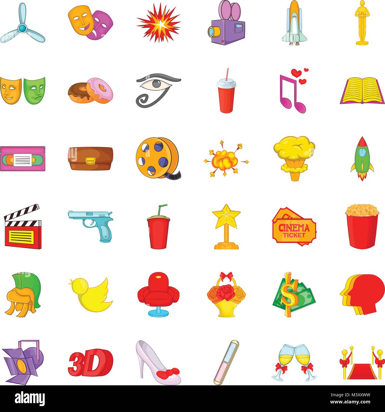 Production icons set, cartoon style Stock Vector Image & Art - Alamy