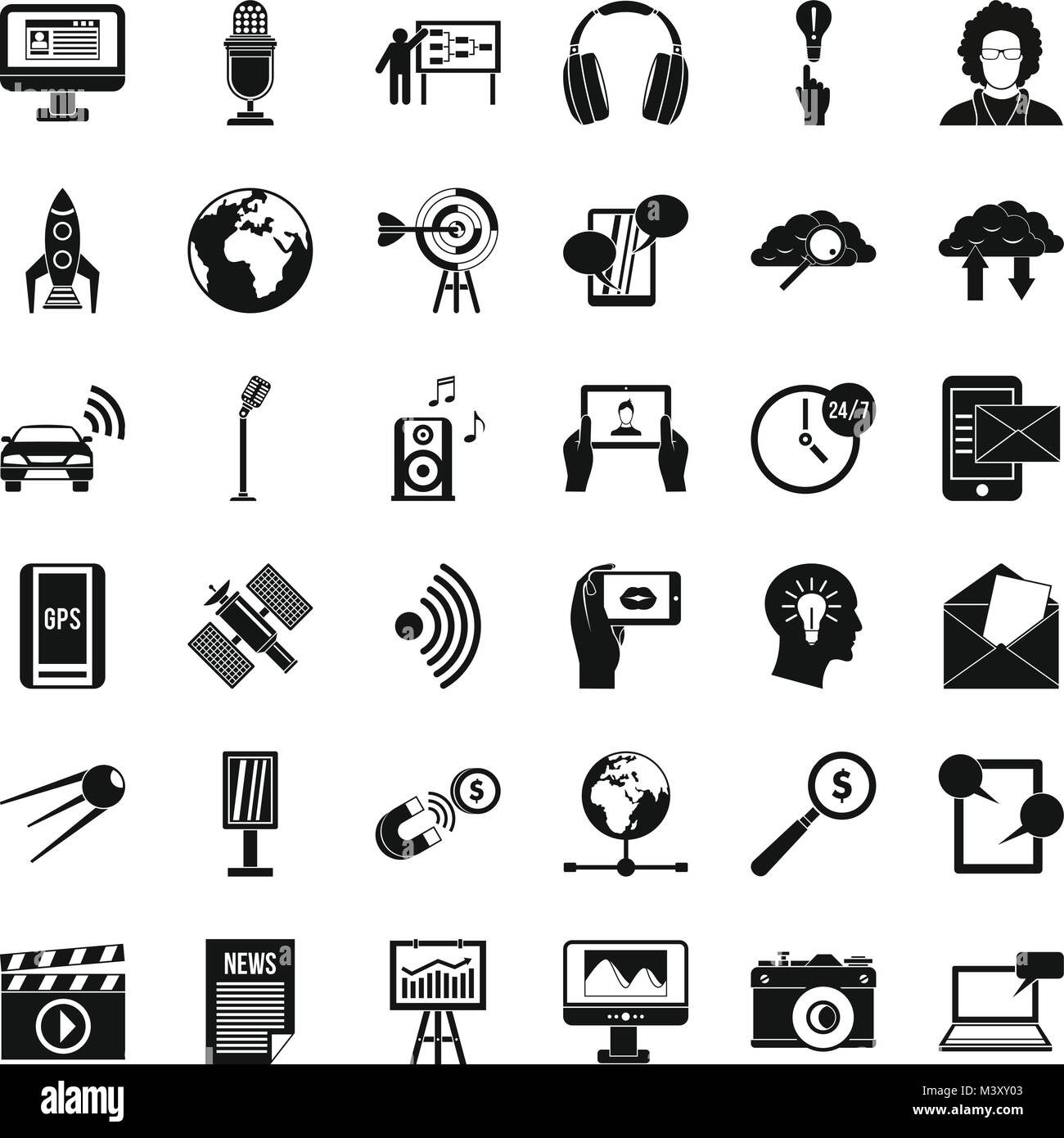 Print icons set, simple style Stock Vector Image & Art - Alamy