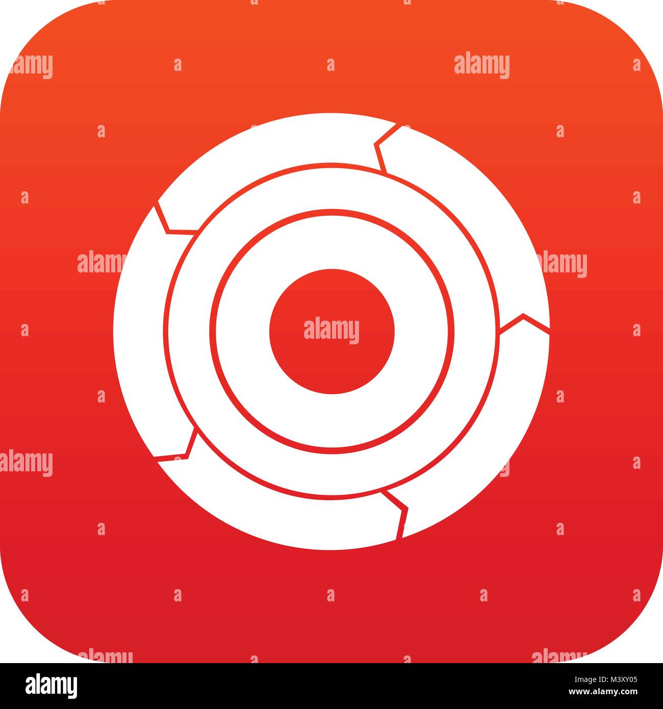 Chart pie with arrows icon digital red Stock Vector Image & Art - Alamy