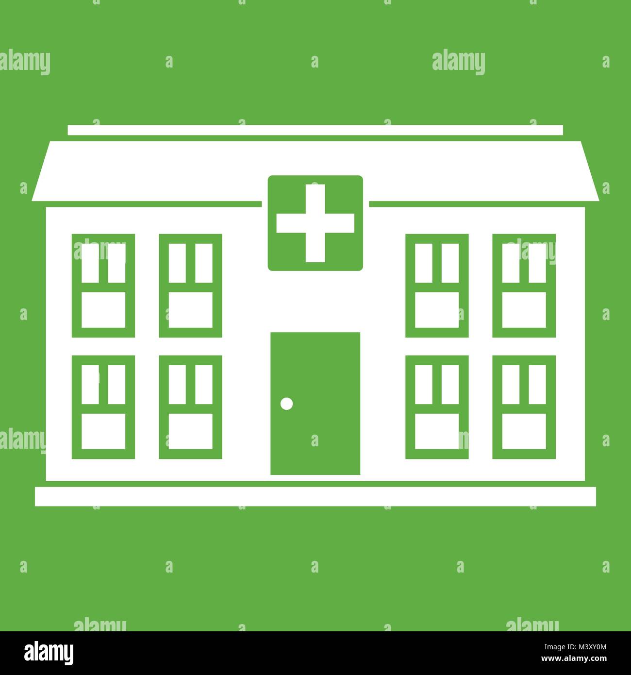 Hospital icon green Stock Vector Image & Art - Alamy