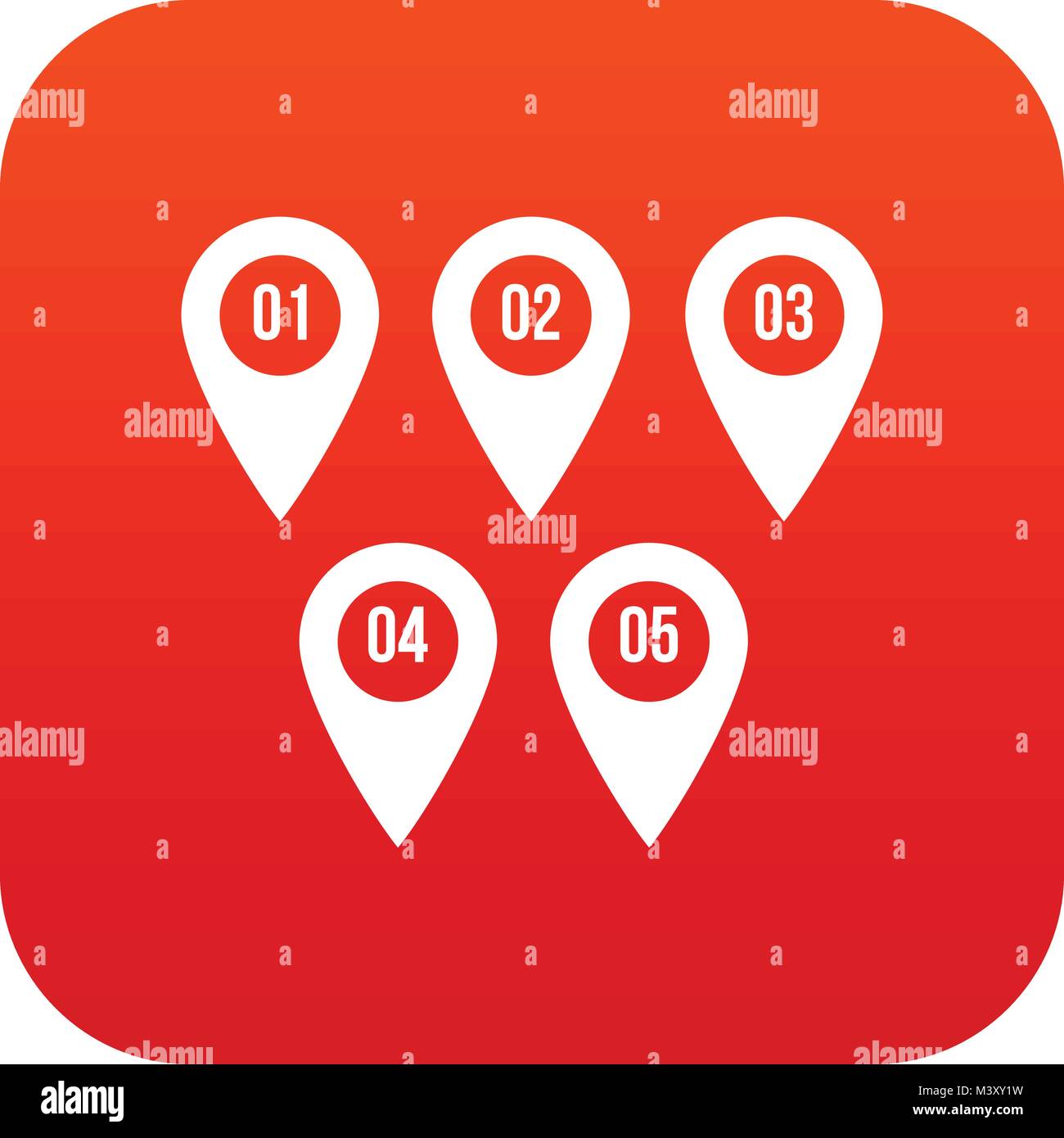 Pointer marks icon digital red Stock Vector Image & Art - Alamy