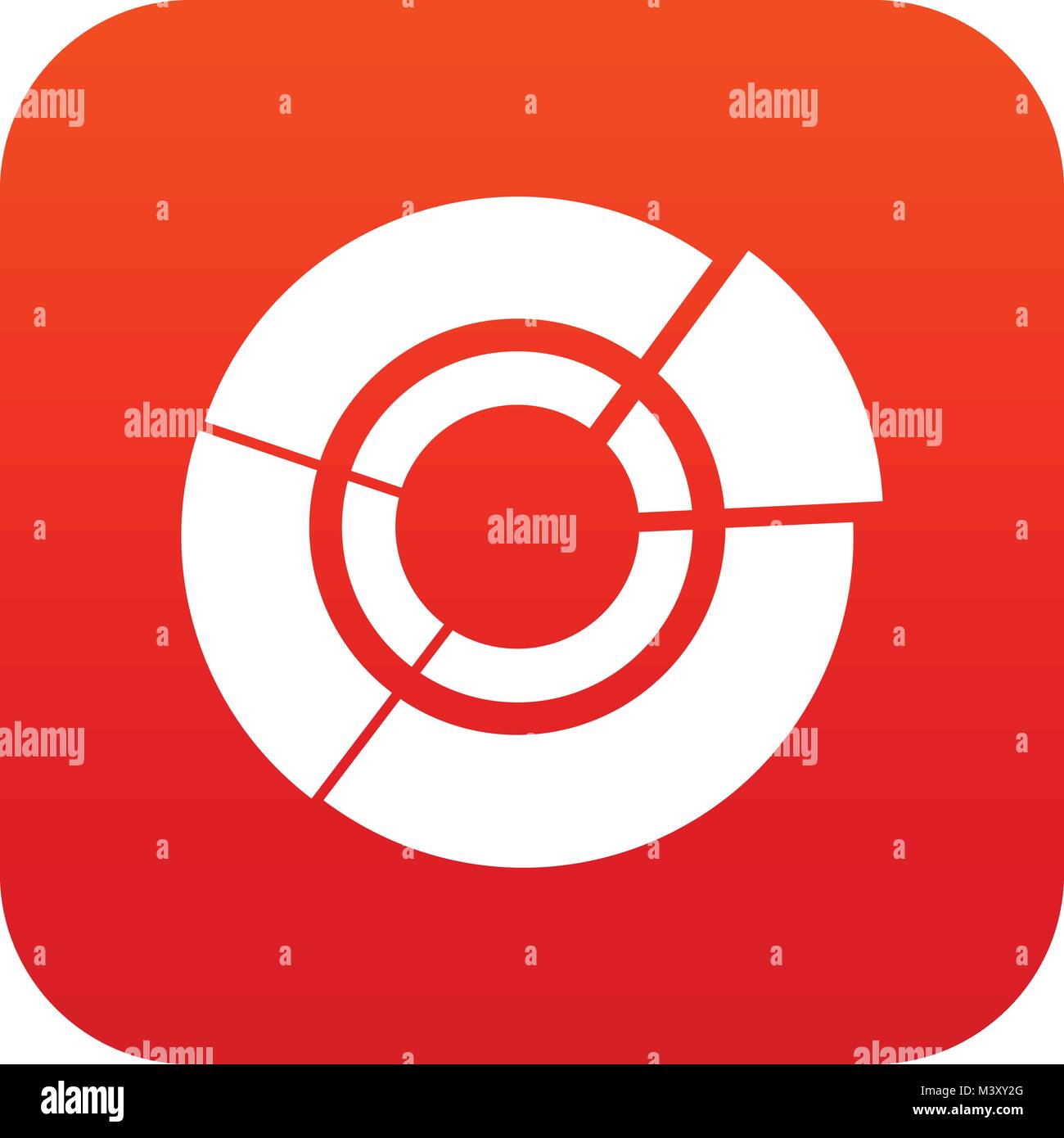 Pie chart for infographic icon digital red Stock Vector Image & Art - Alamy