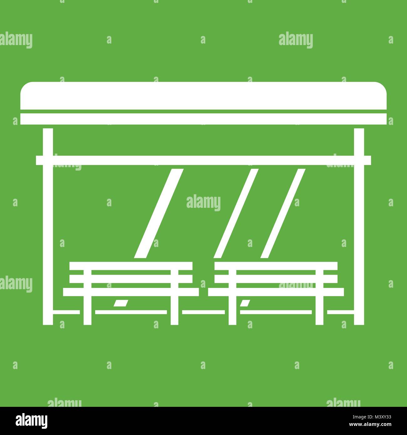 Bus stop icon green Stock Vector Image & Art - Alamy