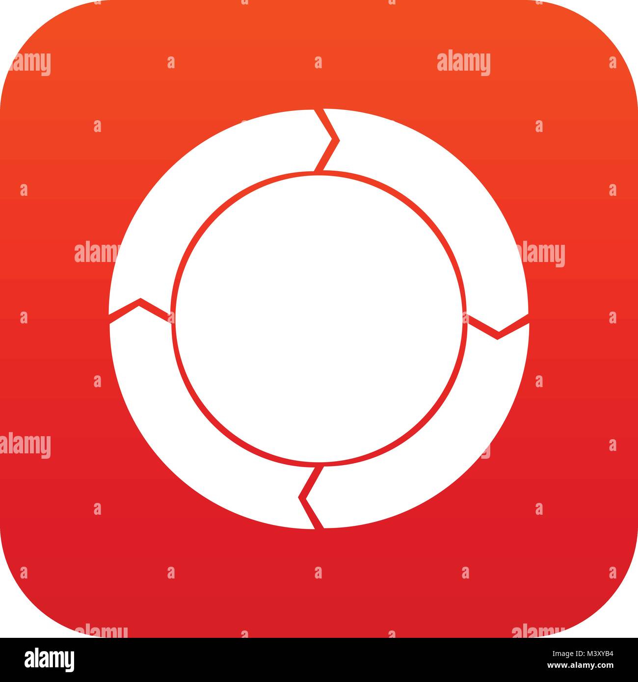 Diagram pie chart with arrows icon digital red Stock Vector Image & Art ...