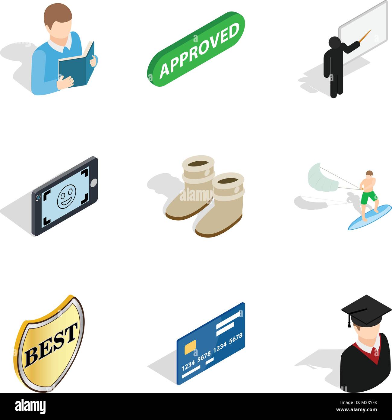 Single individual icons set, isometric style Stock Vector Image & Art ...