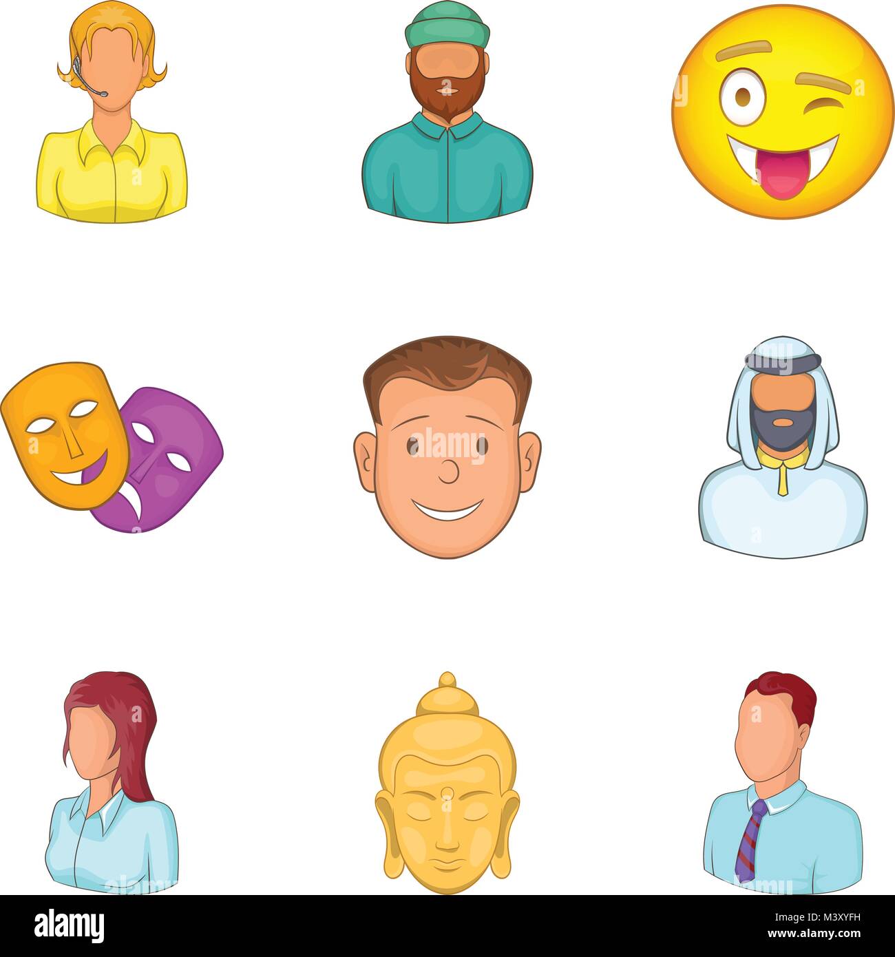 Being icons set, cartoon style Stock Vector Image & Art - Alamy